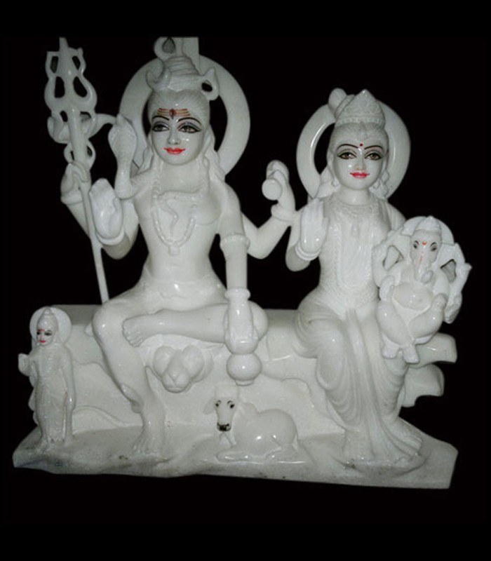 Gauri Shankar Statue, Marble Gauri Shankar Statue