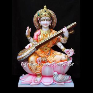 Marble Saraswati Statues - Agrawal Moorti Bhandar